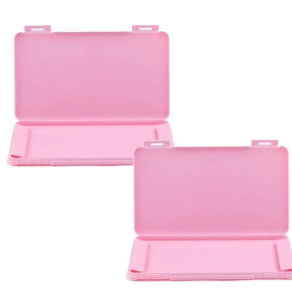 Art | Plastic Project Case Scrapbook Paper Storage Boxes Pink X2 | Poshmark